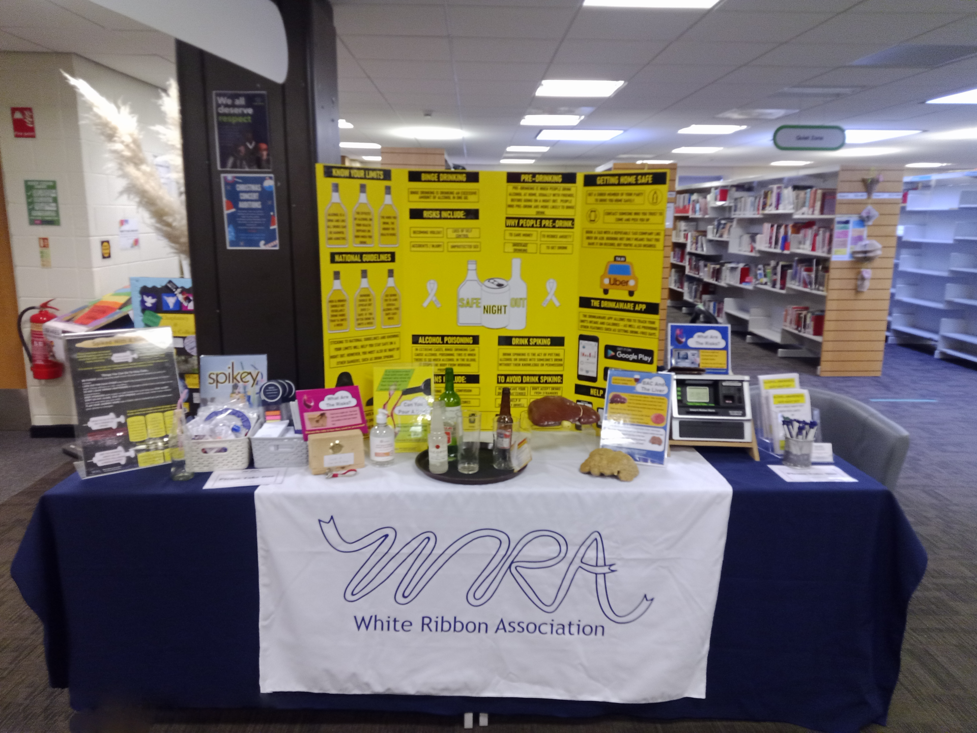 Safe Night Out Stand - White Ribbon Association